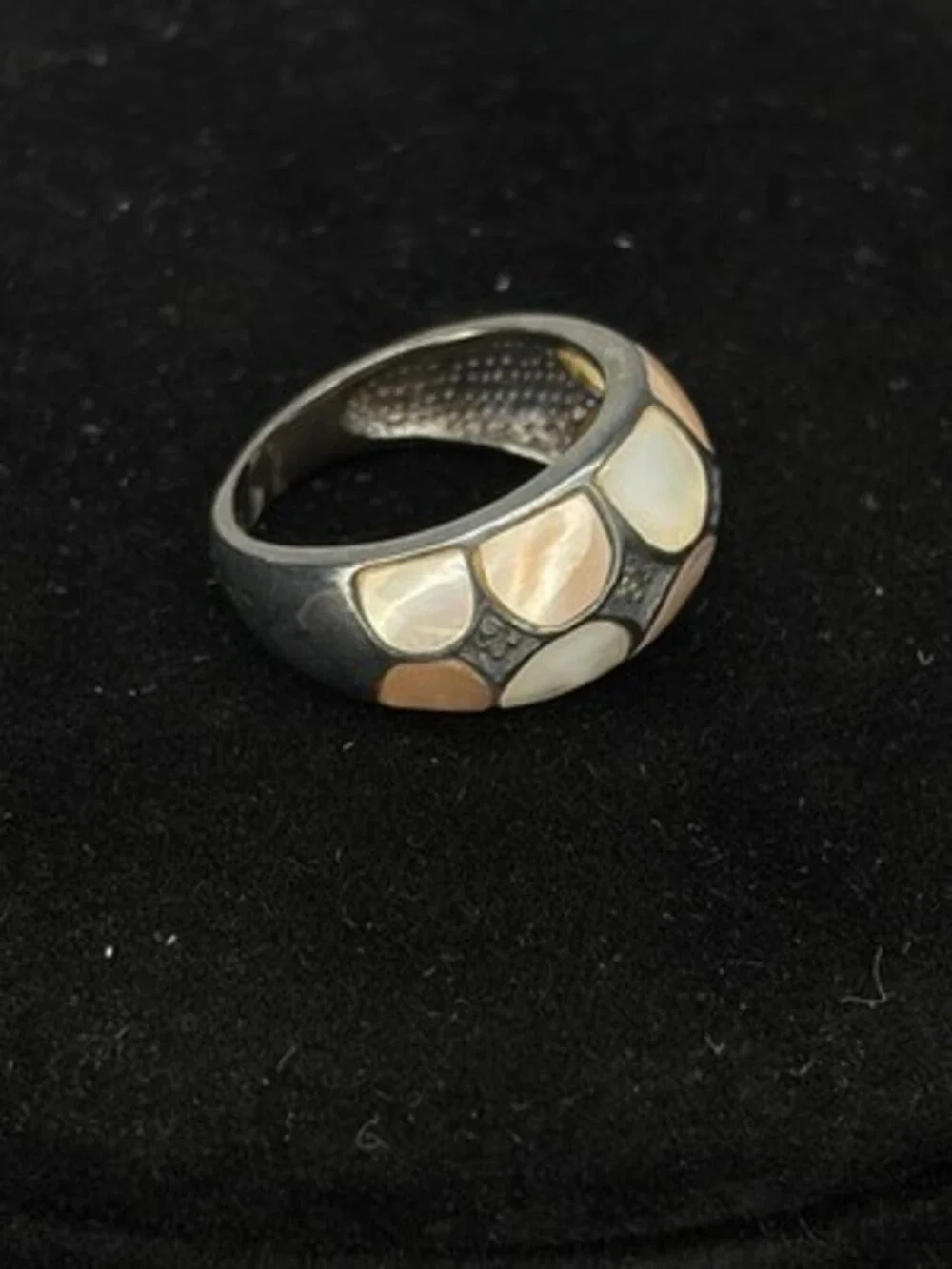 Unbranded | Jewelry | 925 Sterling Silver Mother Of Pearl Dome Ring Sz ...